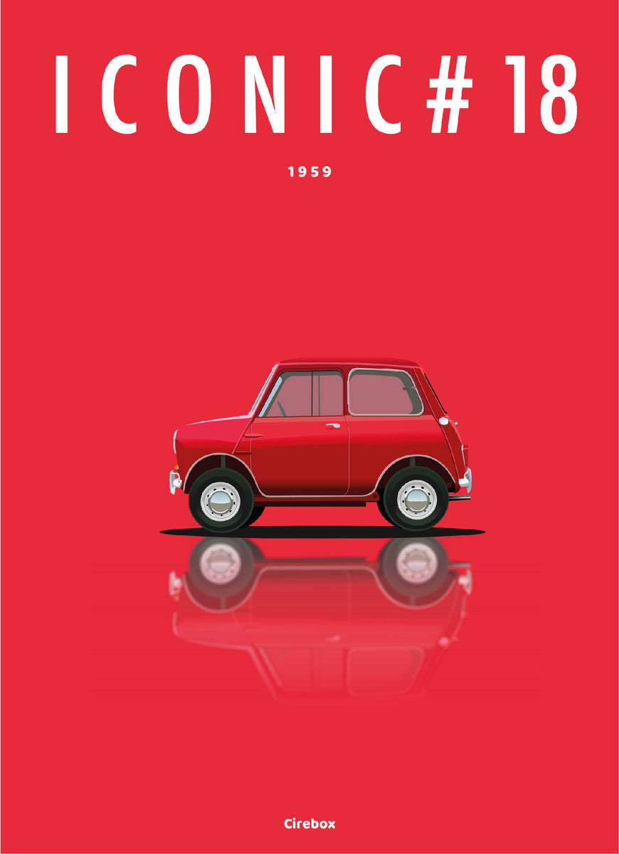 Affiche ICONIC AUSTIN MINI La Mini, une icône britannique – ICONIC CAR ...