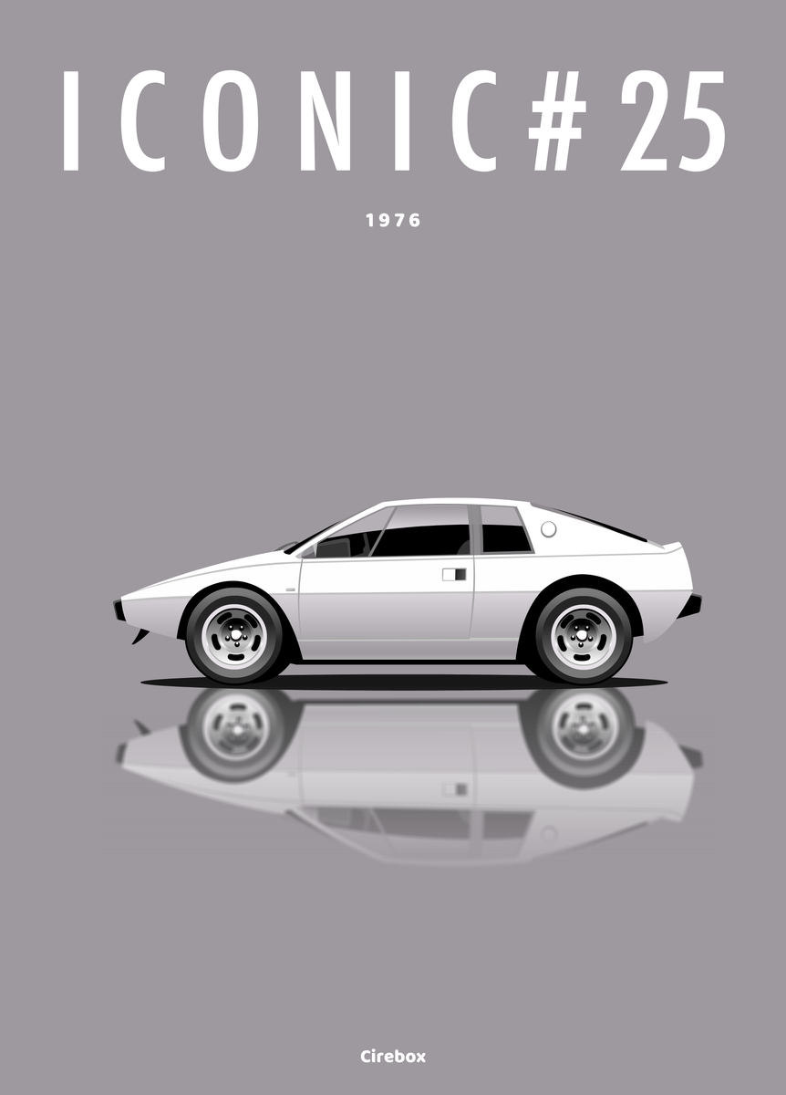 Affiche ICONIC LOTUS ESPRIT – ICONIC CAR TOONS by Cirebox