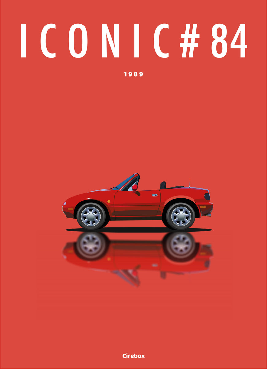 Affiche ICONIC MAZDA MX-5 – ICONIC CAR TOONS by Cirebox
