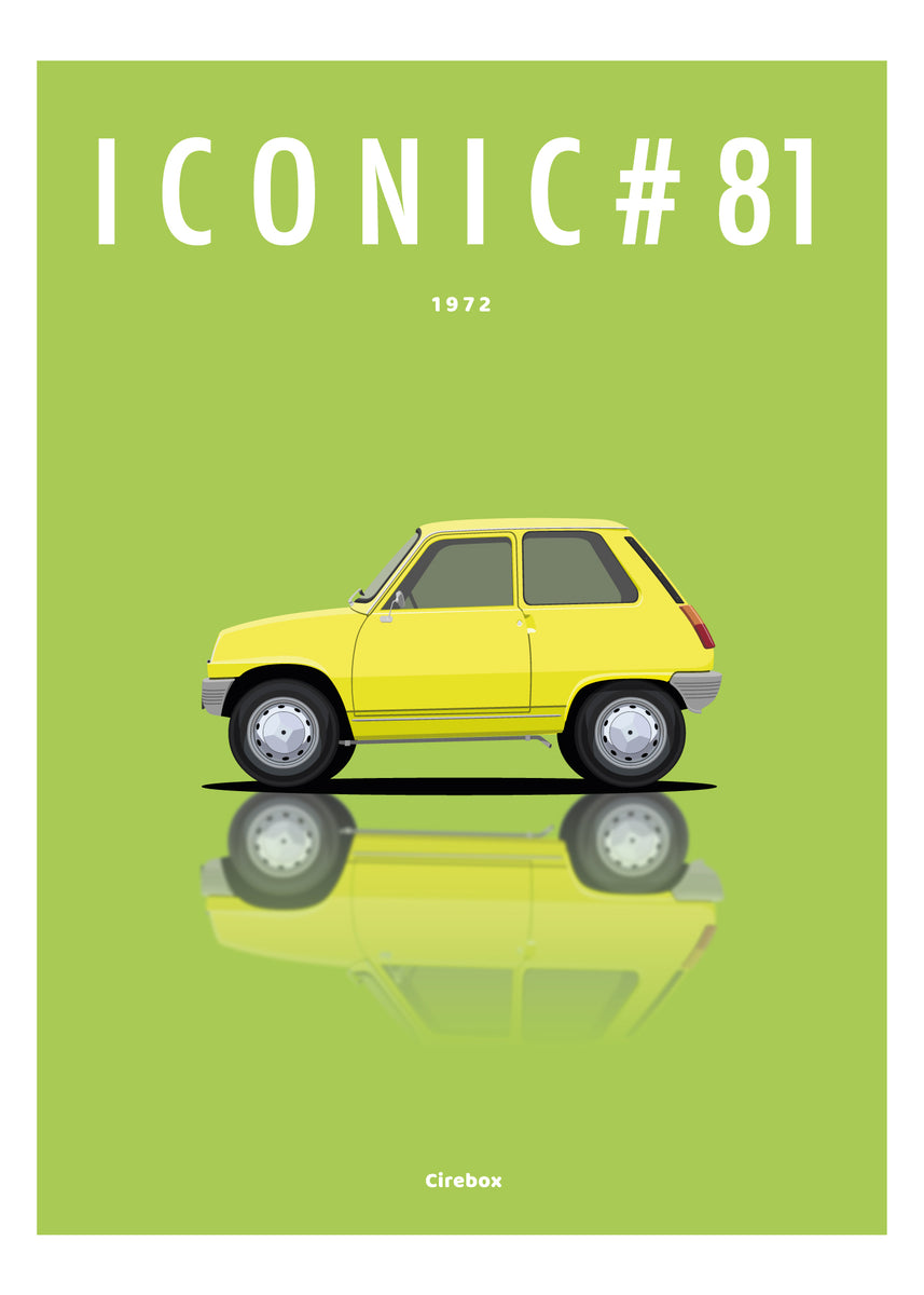 Affiche ICONIC RENAULT 5 – ICONIC CAR TOONS by Cirebox